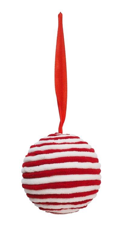 Candy Cane Fleece Bauble