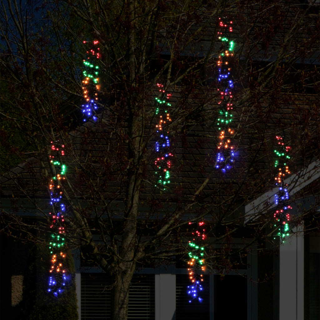 Solar LED Tree Clusters 480 10m 6pk Multicolour or COOL WHITE