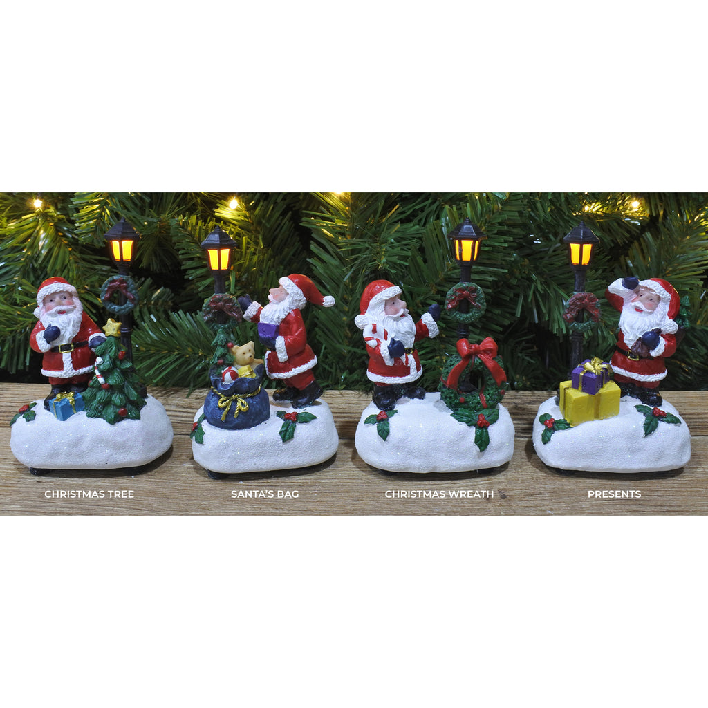 Light up Santa with Lamp Post