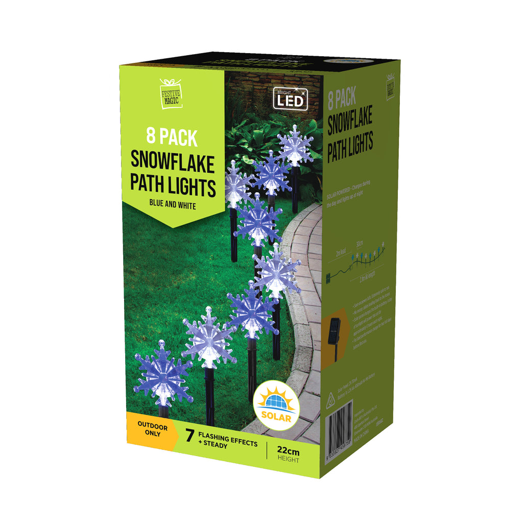 Snowflake Path Lights (8 Pack)