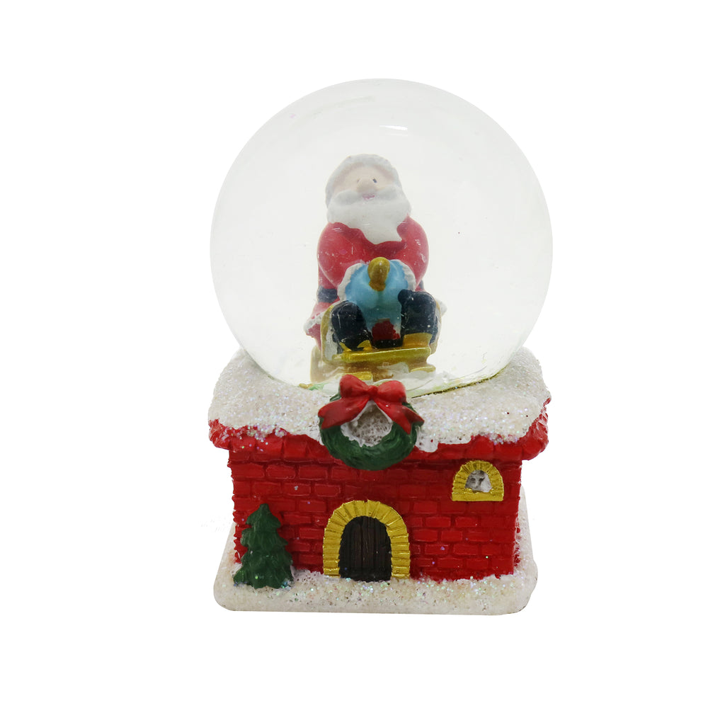 Santa on Chimney Water Ball